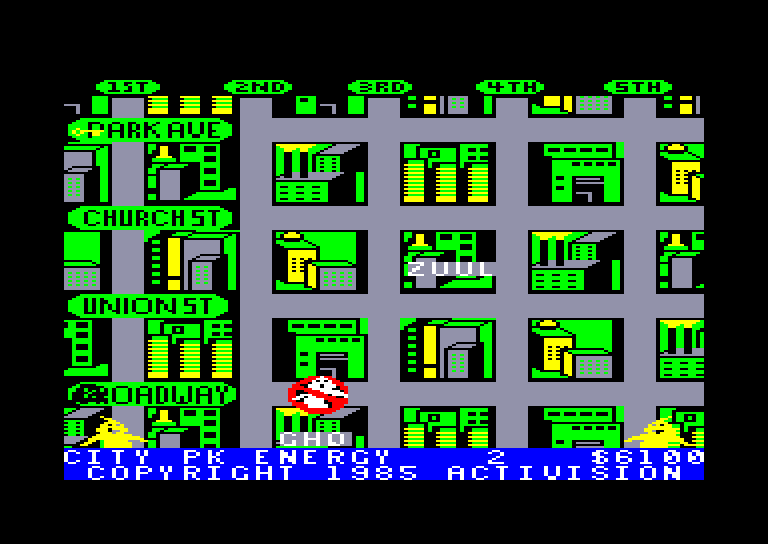 Ghostbusters by James Software LTD edited by Activision on Amstrad CPC (1984)